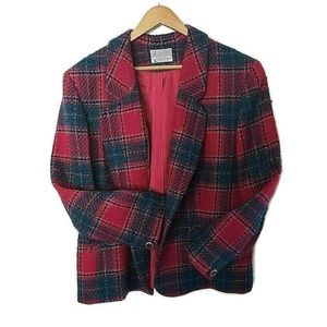 Pendleton | Jackets & Coats | Vintage Pendleton Plaid Womens Blazer Sz ...